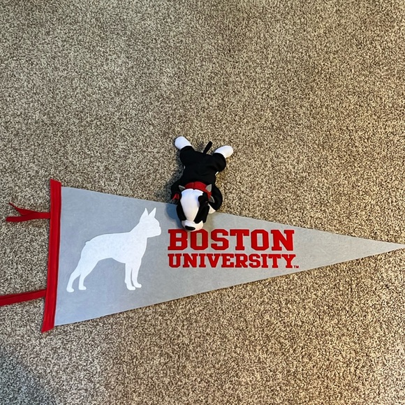 Accents | Boston University Pennant And Rhett The Boston Terrier Bean ...